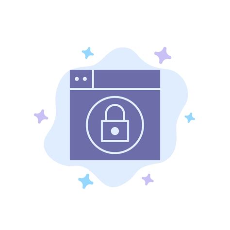 Web Design Lock Blue Icon On Abstract Cloud Background Vector Art At Vecteezy