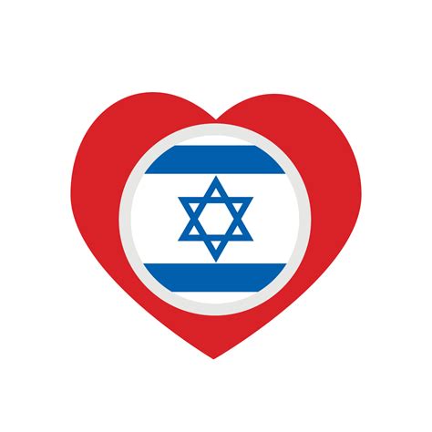 Vector Icon Red Heart With The National Flag Of Israel 10280085