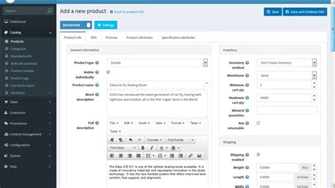 Nopcommerce How To Add Or Manage Simple Products Advanced Settings Part Youtube