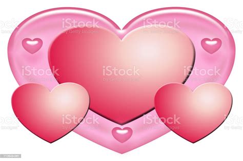 레드와 핑크 마음으로 아름 다운 그림입니다 흰색 배경입니다 0명에 대한 스톡 벡터 아트 및 기타 이미지 0명 3월 감상성 Istock