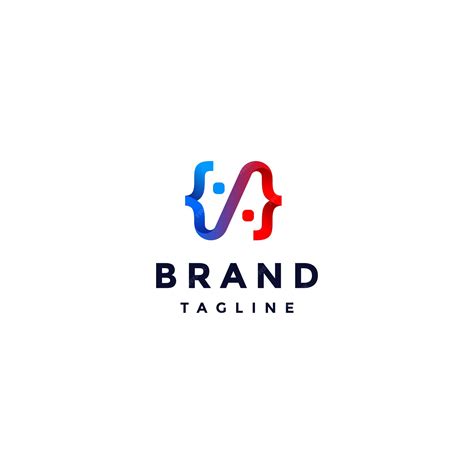 Premium Vector Infinity Brothers Code Logo Design Silhouette Of Two