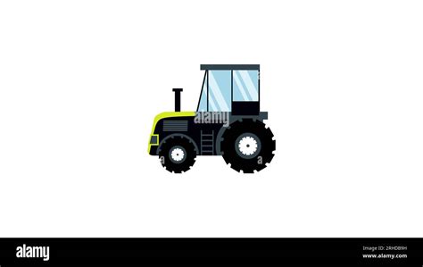 Tractor Element Agriculture Isolated On White Background Stock Vector