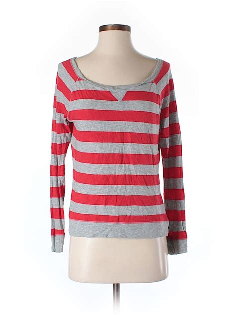 Old Navy Stripes Gray Long Sleeve T Shirt Size M Tall 60 Off
