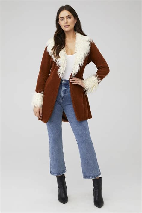 Show Me Your Mumu Penny Lane Coat In Sienna Corduroy Fashionpass