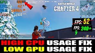 How To Fix High Cpu Usage And Low Gpu Usage In Fortnite Fortnite
