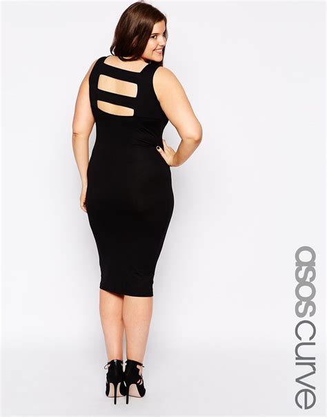 Asos Curve Robe Moulante Mi Longue Avec Asos Curve Pickture