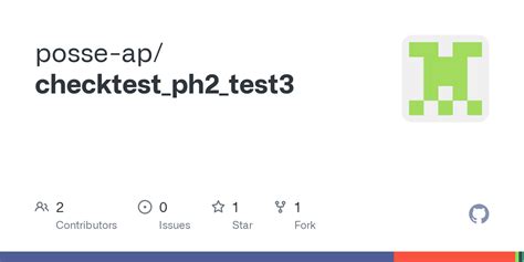 GitHub Posse Ap Checktest Ph Test