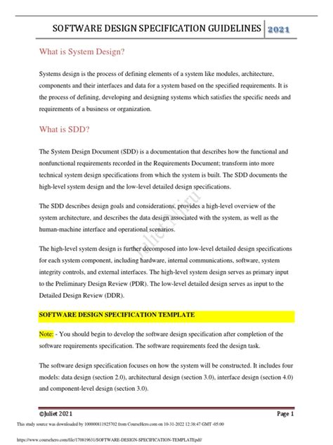 Software Design Specification Template Pdf Pdf Data Model Databases