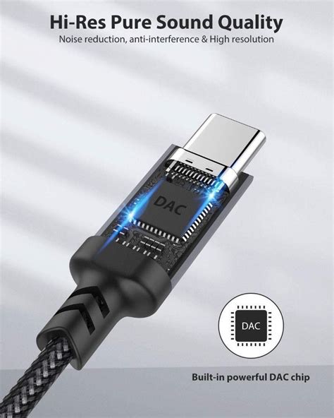 SJ NIMASO USB C To Mm Audio Aux Jack Cable M USB Type C To