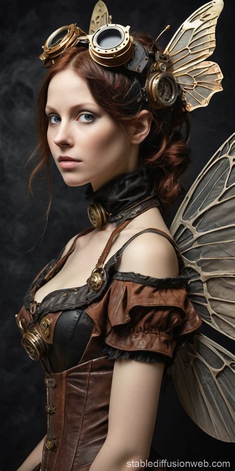 Steampunk Moth Woman Stable Diffusion Online