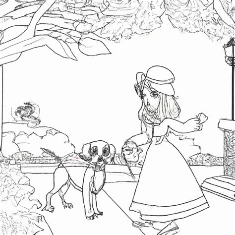 Desenhos Radiantes De A Dama E O Vagabundo Para Imprimir E Colorir