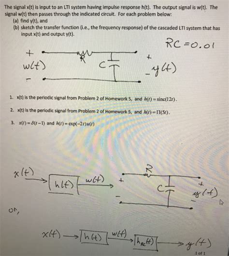 solved the signal x t is input to an lti system having