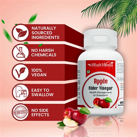 Buy Health Veda Apple Cider Vinegar Capsule 60s Online At Best Price