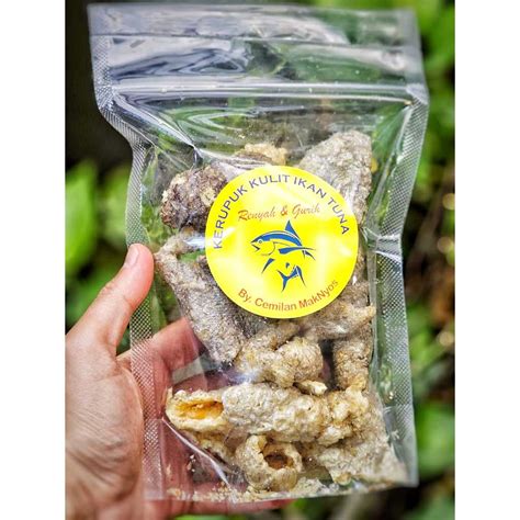Jual Kerupuk Kulit Ikan Tuna Renyah Dan Gurih 80gr Shopee Indonesia
