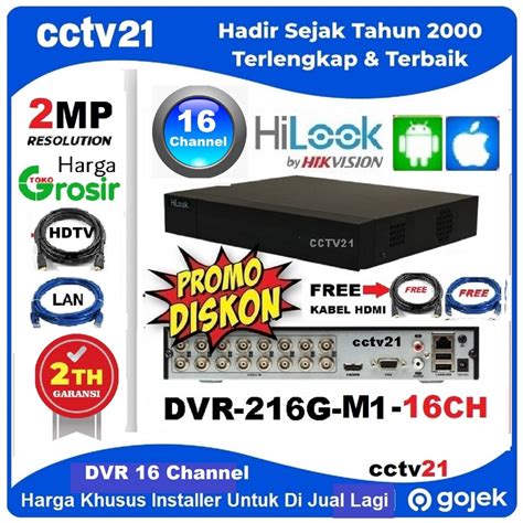 Jual DVR 216G M1 DVR HILOOK By Hikvision 16CH 16 CHANNEL 2MP HDTV LAN Promo Cctv21 Shopee