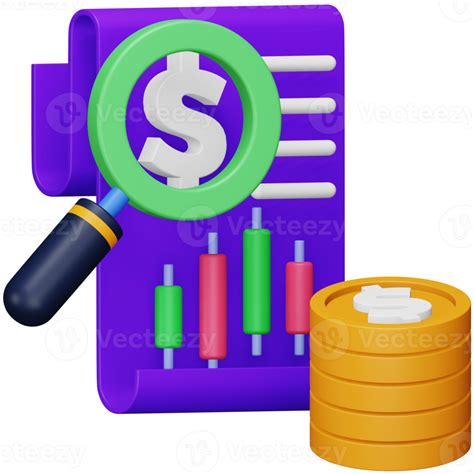 Stock Market Analysis Report 3d Rendering Isometric Icon 14208063 PNG