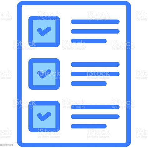 체크리스트 아이콘 사용자 인터페이스 벡터 일러스트레이션 라인 아트 스타일의 간단한 벡터 기호 및 트렌디 한 기호로 디자인 및 웹 사이트 또는 모바일 앱 0명에 대한 스톡