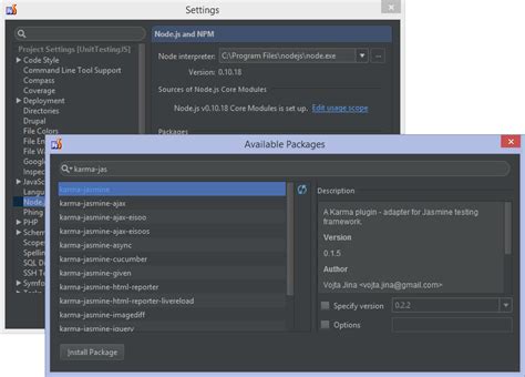 Модульное тестирование Javascript в Phpstorm Руководство по Phpstorm