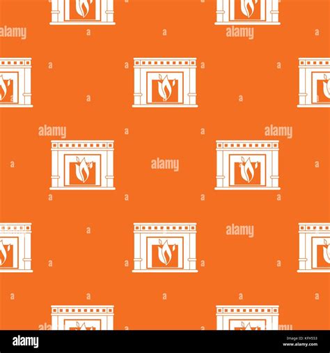 Electric Fireplace Pattern Seamless Stock Vector Image And Art Alamy
