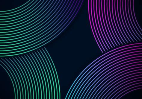 Premium Vector Modern Simple Overlap Circle Lines Gradient Texture On Dark Background With