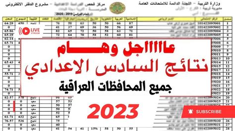 عاجل اعلان نتائج السادس الإعدادي Youtube
