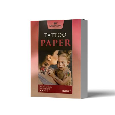 Papel de tatuagem temporária transparente para impressora à jato de