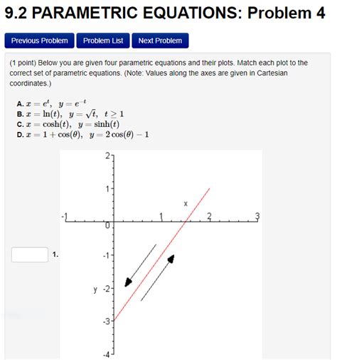 Solved PARAMETRIC EQUATIONS Problem Previous Problem Chegg