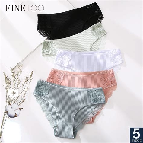 Finetoo 5 Pcs Set Women Cotton Underwear Shopee Philippines