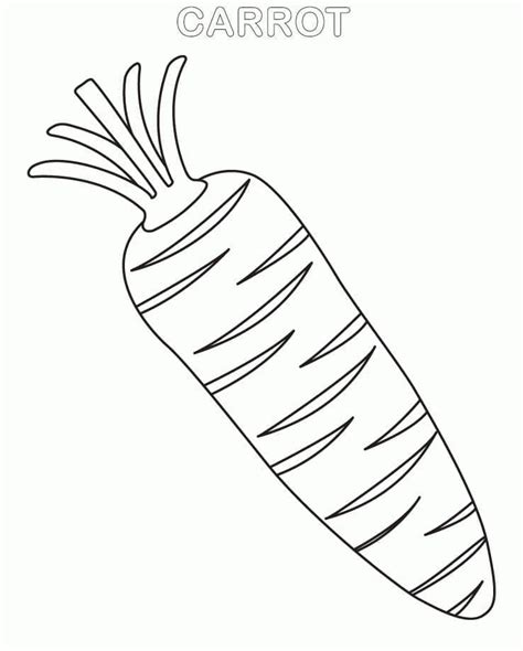Coloriage Dessin Gratuit de Carotte télécharger et imprimer gratuit sur ColoriageEnfant