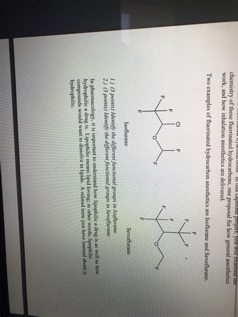 Solved Chemistry Of These Fluorinated Hydrocarbons One