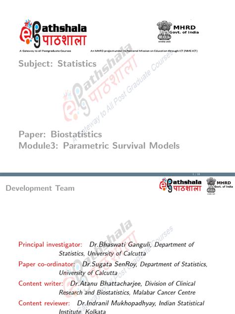 M3 Survival Parametric Pdf