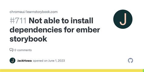 not able to install dependencies for ember storybook · issue 711
