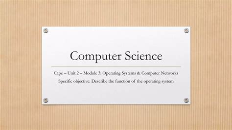 The Functions Of The Operating System Ppt