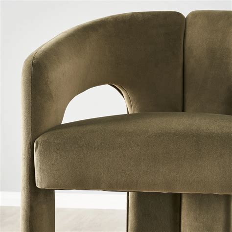 Delaney Olive Green Velvet Dining Chair