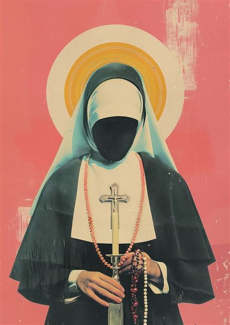 Nun Holding Cross Accessories Accessory Free Photo Illustration