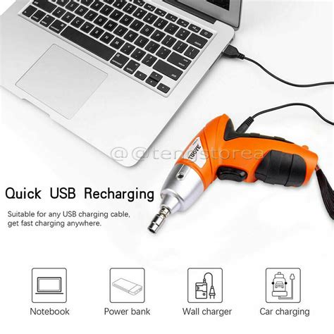 45pcs Small Mini Electric Rechargeable Cordless Screwdriver Drill Set W Bits EBay