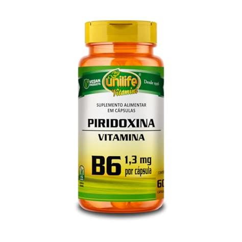 Vitamina B6 Piridoxina 60 Cápsulas Compra Perfeita