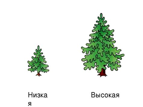 Высокий низкий картинки для детей