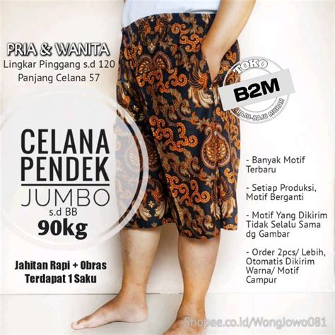 Jual Celana Kolor Jumbo Xxxl Pria And Wanita Celana Jumbo Batik