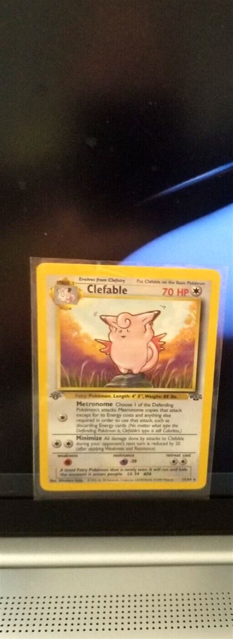 1999 Jungle Set 1st Edition Clefable 1764 Rare Pokémon Card Non Holo