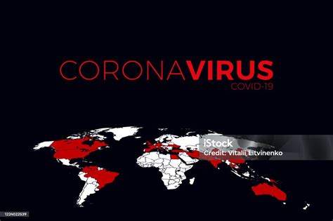 Ilustración De Mapa De La Propagación De La Pandemia Coronavirusvirus