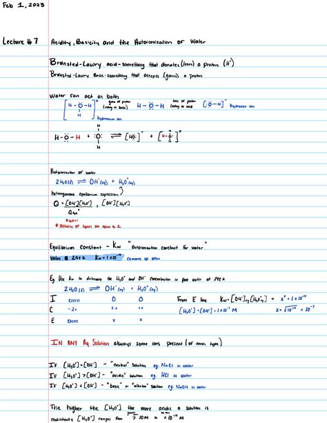 Chem 106 Lecture 7 Eb 1 Ecture 7 Acidity Basicity And The