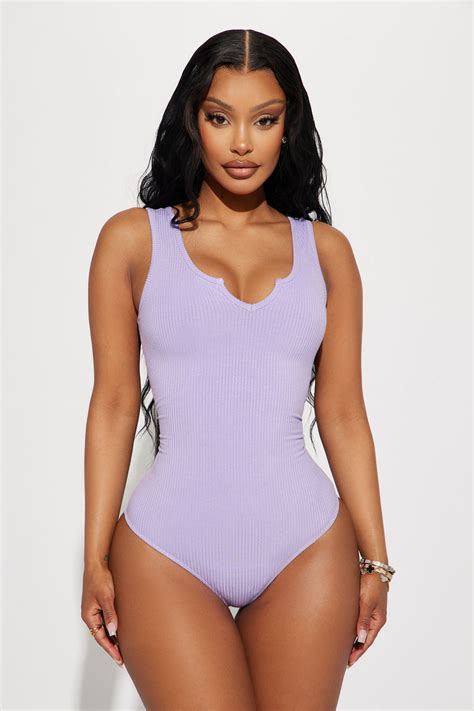 Talia Ribbed Bodysuit Lavender Fashion Nova Bodysuits Fashion Nova