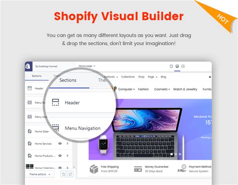 LiveShop Multipurpose Drag Drop Shopify Theme Code Market