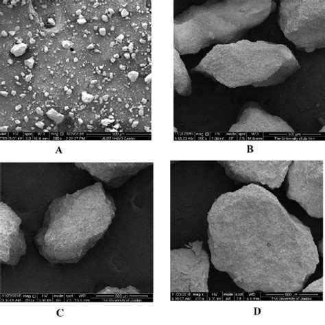 Particle Shape And Size Of A Natural Caco 3 B With The Binder