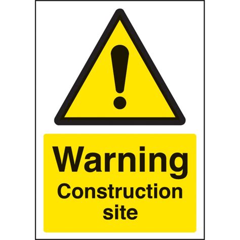 A4 Warning Construction Site