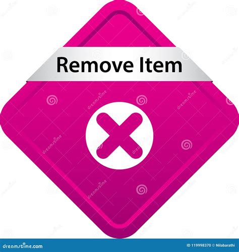 Remove Item Icon Web Button Stock Illustration Illustration Of
