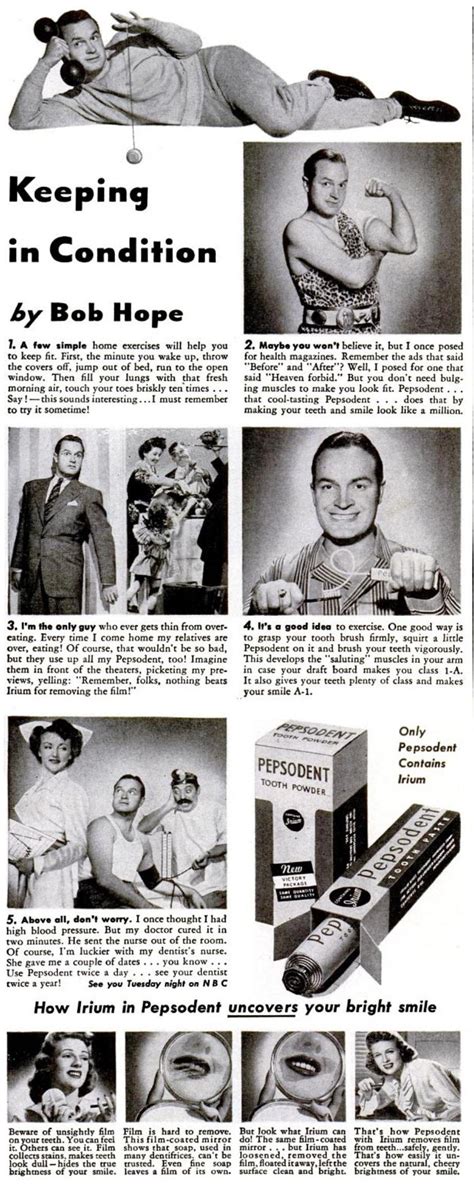1943 Bob Hope And Pepsodent Vintageads