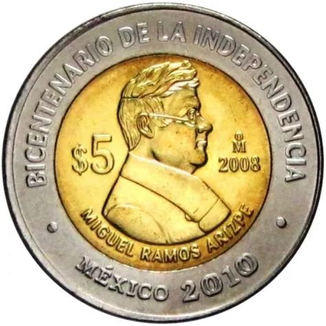 1 Moneda De 5 Pesos Conmemorativa De Miguel Ramos Arizpe MercadoLibre