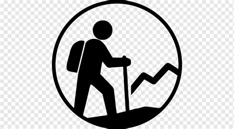 Hiking Computer Icons Trail Others Text Monochrome Silhouette Png Pngwing
